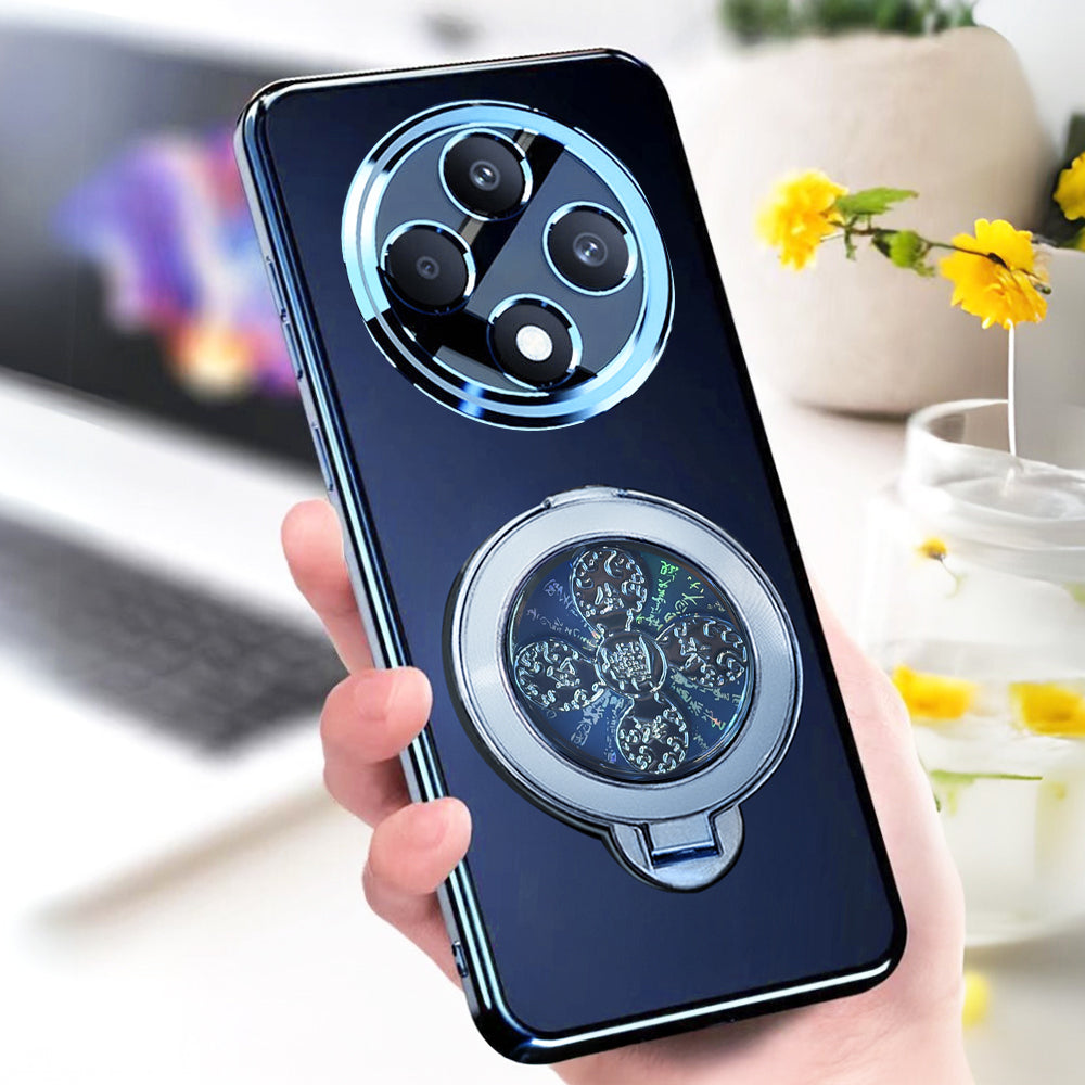 OPPO F27 PRO+ 5G Electroplating Reflective Fidget Rotating Back Case ...