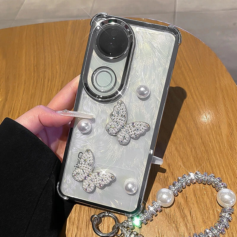 Vivo V50 5G Premium Butterfly Pearl Charm Case – QWERTY CASES