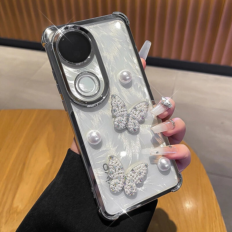 Vivo V50 5G Premium Butterfly Pearl Charm Case – QWERTY CASES